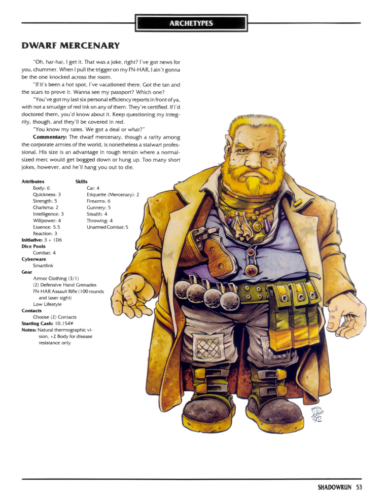 rollenspiel:shadowrun:leverage_hack:archetypes:dwarf_mercenary [Notizen ...