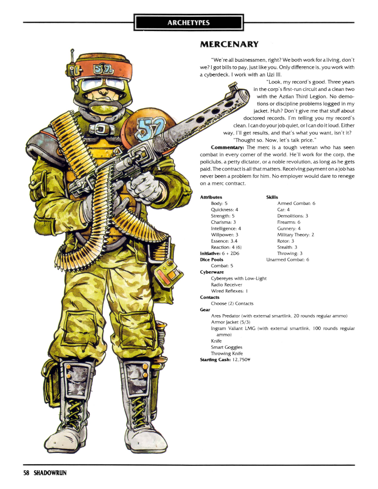 rollenspiel:shadowrun:leverage_hack:archetypes:mercenary [Notizen ...